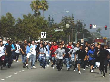 Riot Breaks Out At Calif. High School - CBS News