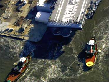 USS Intrepid Gets Stuck In The Mud - CBS News