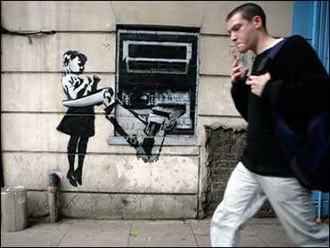Street Cleaners Paint Over Banksy Art - CBS News