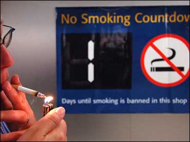 England Bans Smoking In Public Places - CBS News