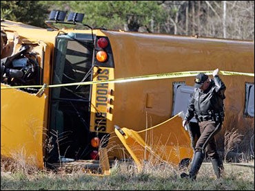 School Bus Overturns In Georgia - CBS News