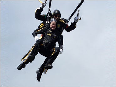Bush Sr. Makes 85th Bday Parachute Jump - CBS News