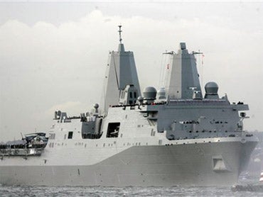 Warship Built with Twin Tower Steel in NYC - CBS News
