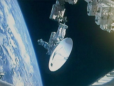 Astronauts Install Antenna on Space Station - CBS News