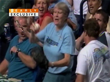 Video: Woman Hit by Foul Ball then Catches Two - CBS News