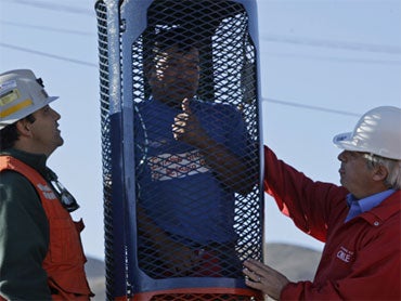 First Rescue Capsule Arrives at Chilean Mine - CBS News