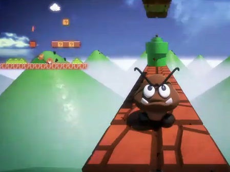 Super Mario Bros video game shown from first-person perspective - CBS News