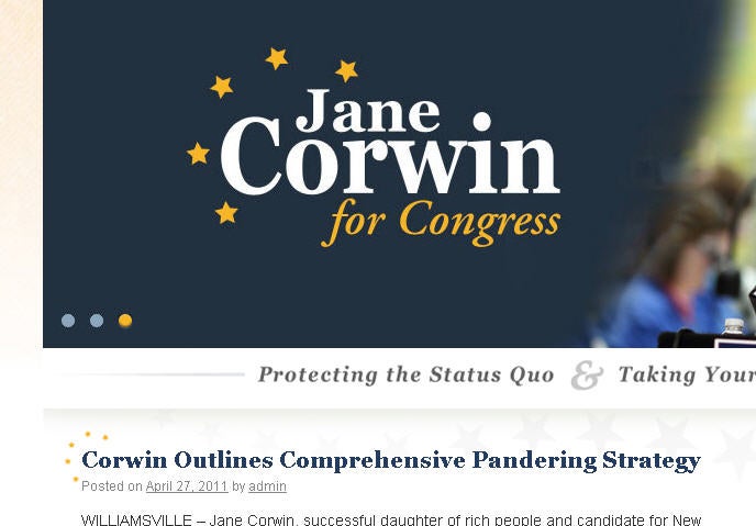 Satire site targets GOP candidate Jane Corwin - CBS News