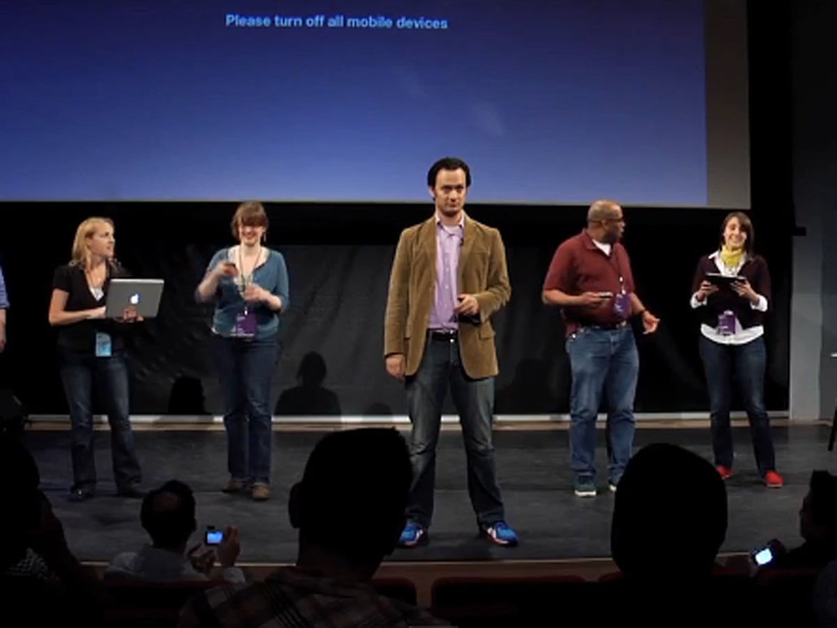 Improv Everywhere performs "surprise musical" at GEL Conference in New ...