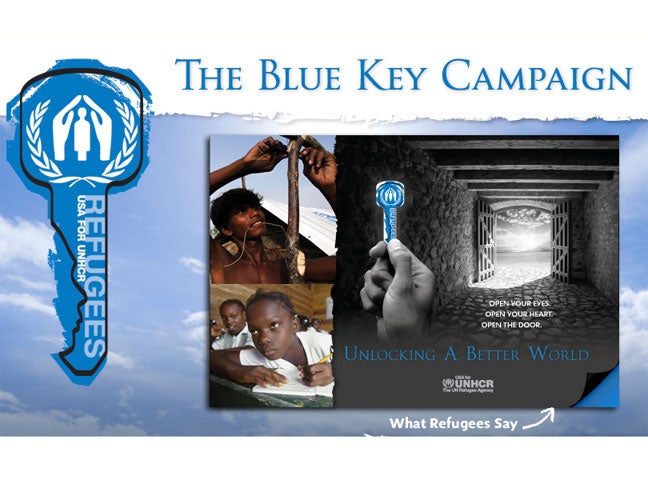 Blue Key Campaign: Open your eyes. Open your heart. Open the door ...