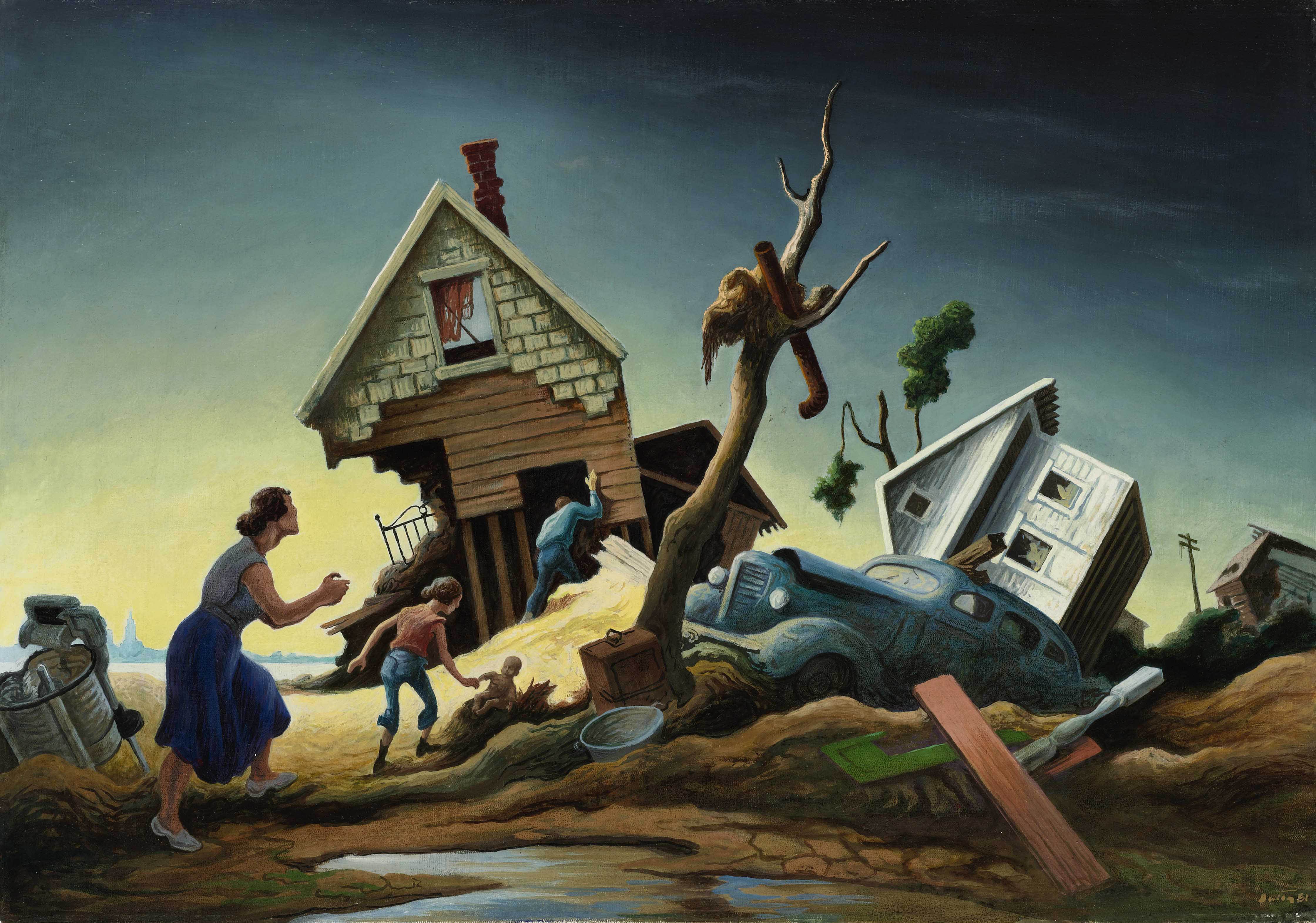 Art of 1951 Miss. flood up for timely auction - CBS News