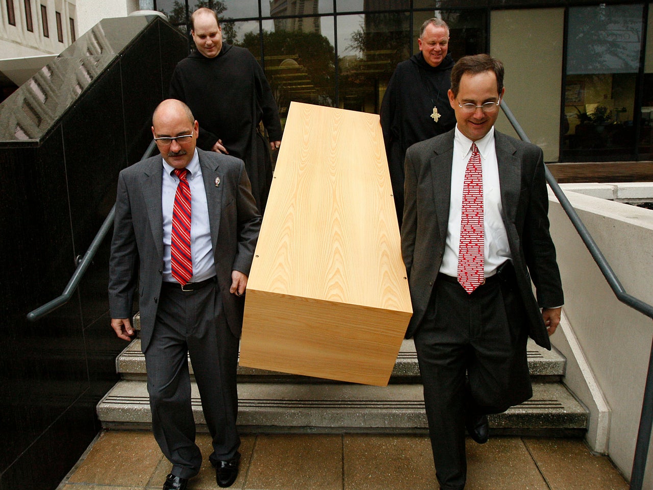 Monks' casket fight lands in federal court - CBS News