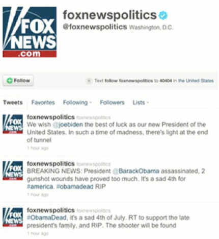 Hacked Fox News tweets claim Obama dead - CBS News