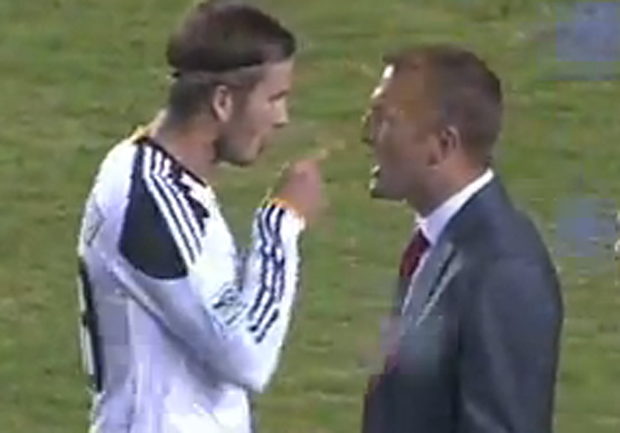 Watch: David Beckham, coach clash after game - CBS News