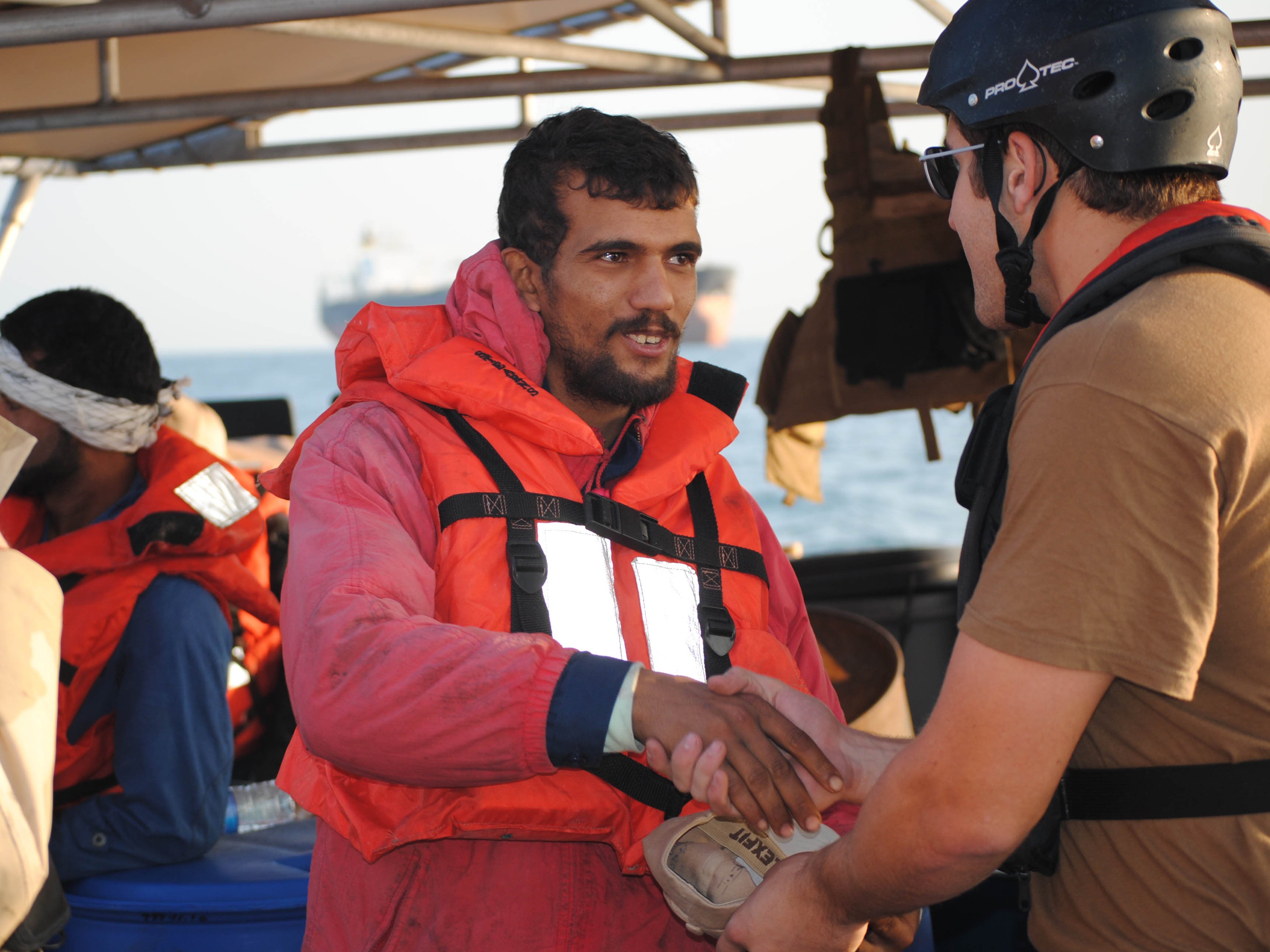 U.S. ship rescues Iranians at sea - again - CBS News