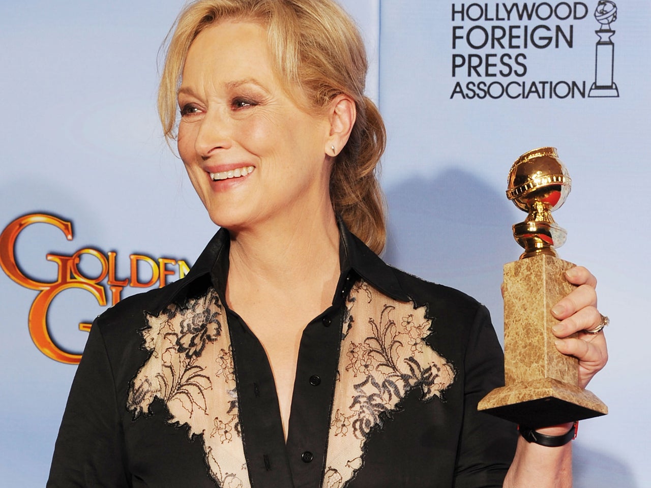 Meryl Streep gets bleeped at Golden Globe Awards - CBS News