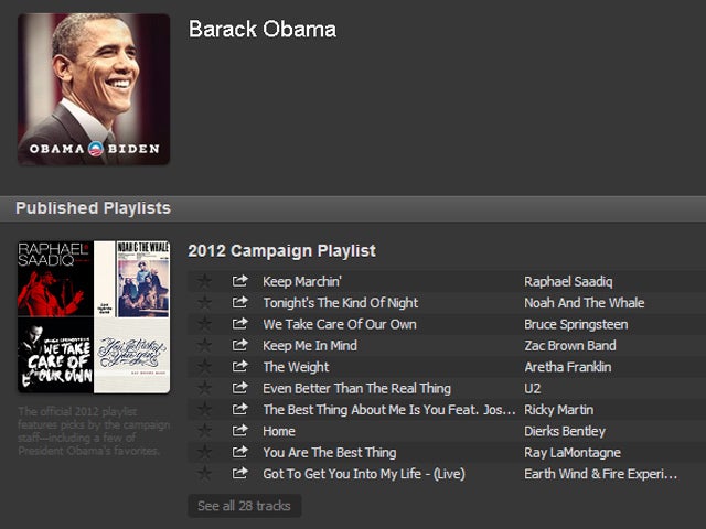 Spotify gets President Obama's official 2012 campaign playlist - CBS News