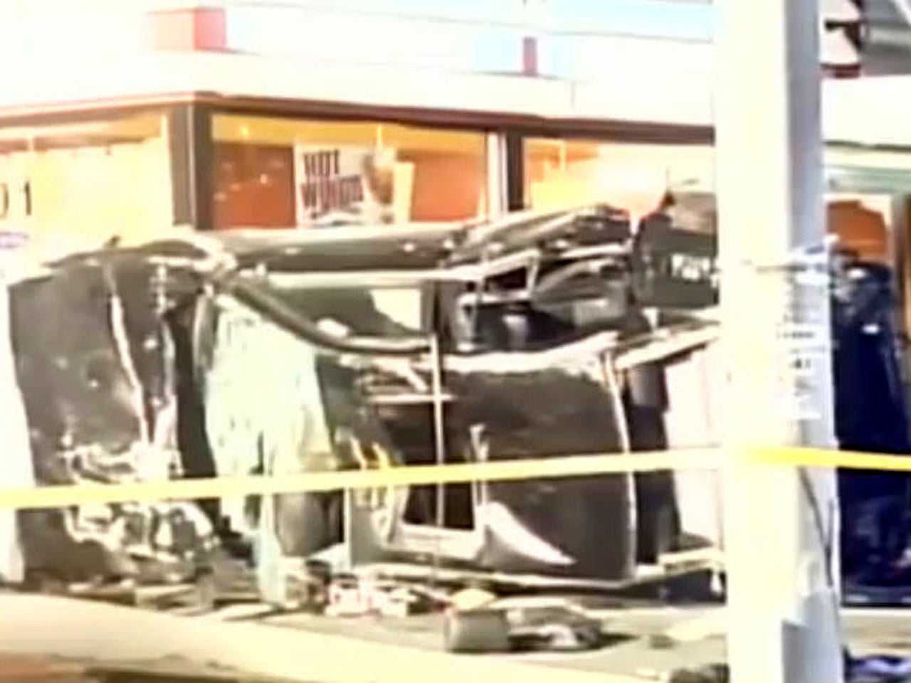 BMW driver dead after KFC restaurant crash - CBS News