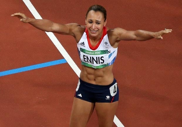 Jessica Ennis wins heptathlon, Britain's first track gold - CBS News