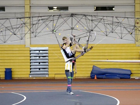 Watch an amazing example of "human powered helicopter" flight - CBS News