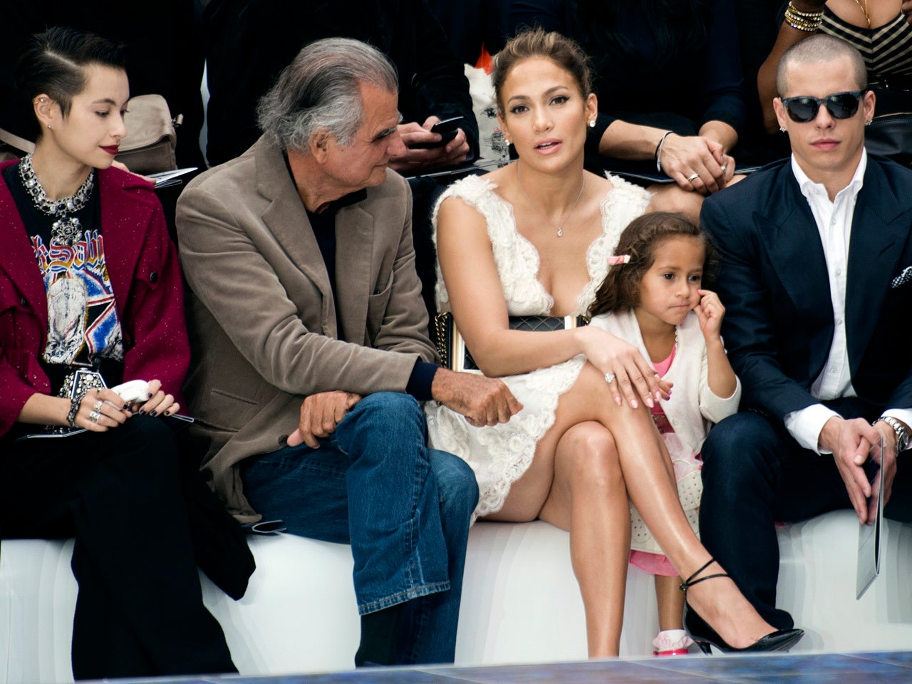 Jennifer Lopez and her daughter sit front row at Chanel during Paris ...