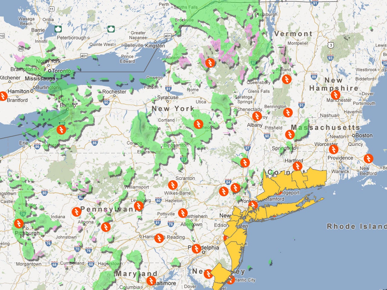 Sandy at a glance: Outages, shelter locations, more - CBS News