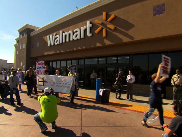 Protests at Walmart stores on Black Friday - CBS News