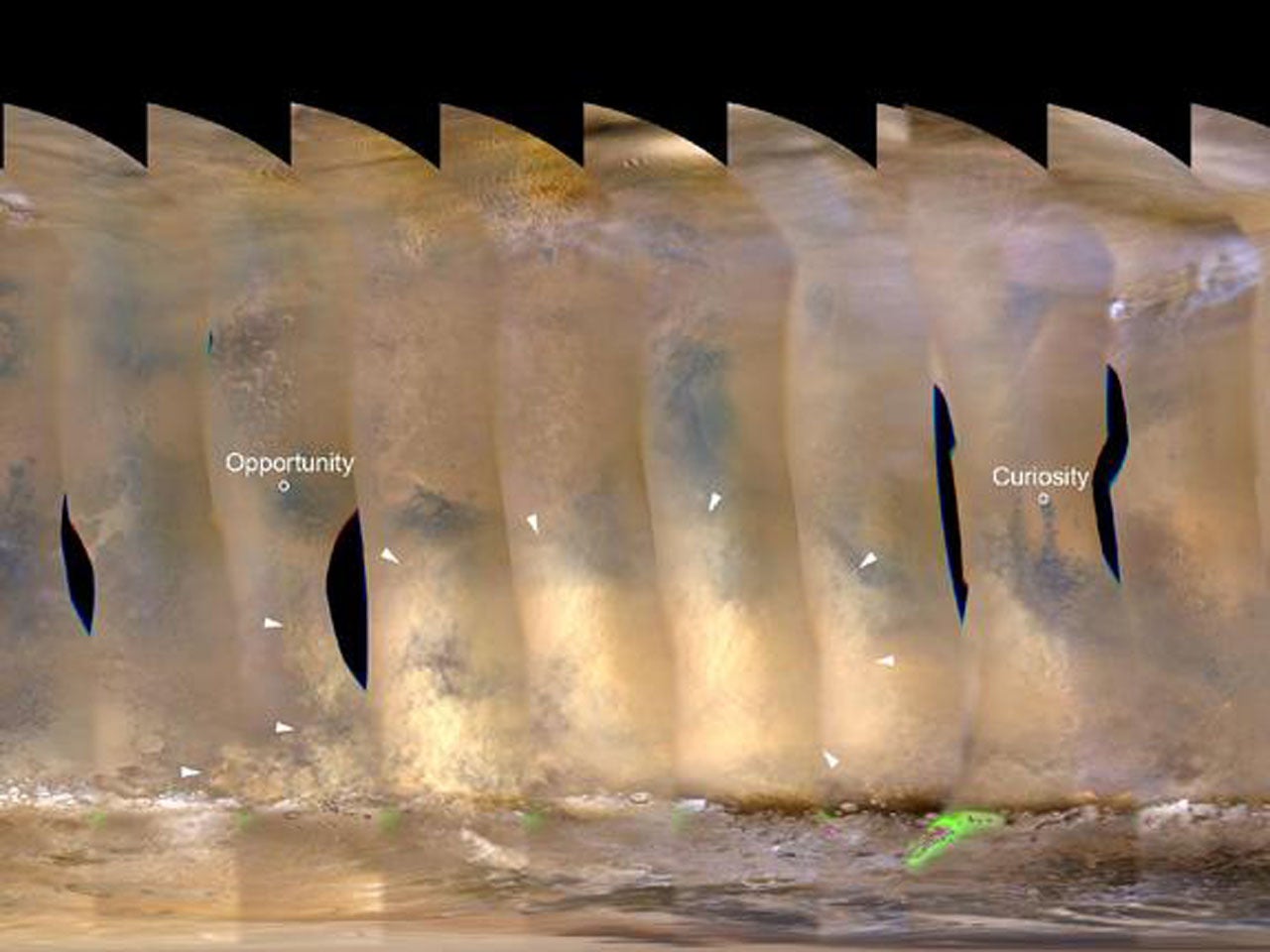 NASA tracks massive dust storm on Mars - CBS News