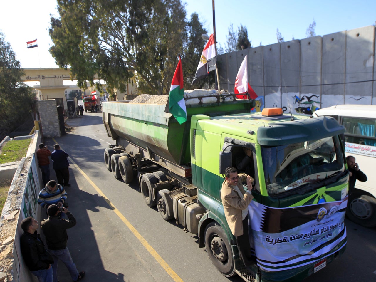 With blockade eased, building materials enter Gaza - CBS News