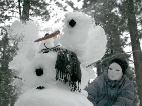 Smashing snowmen depicted as an art form for winter - CBS News