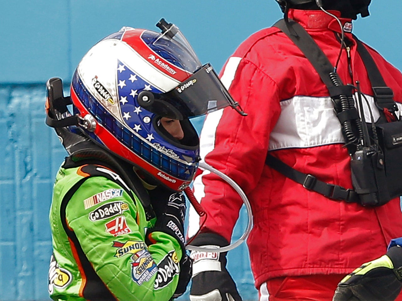 Danica Patrick fine after car crashes during race - CBS News