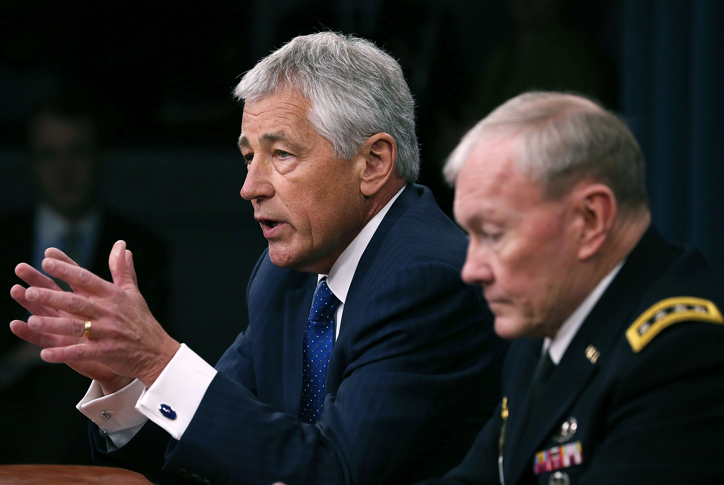 Citing tough "realities," Hagel calls for shrinking military raises ...