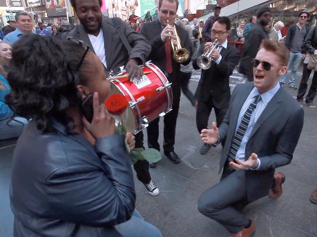 Love is in the air with the wooing of women in public - CBS News