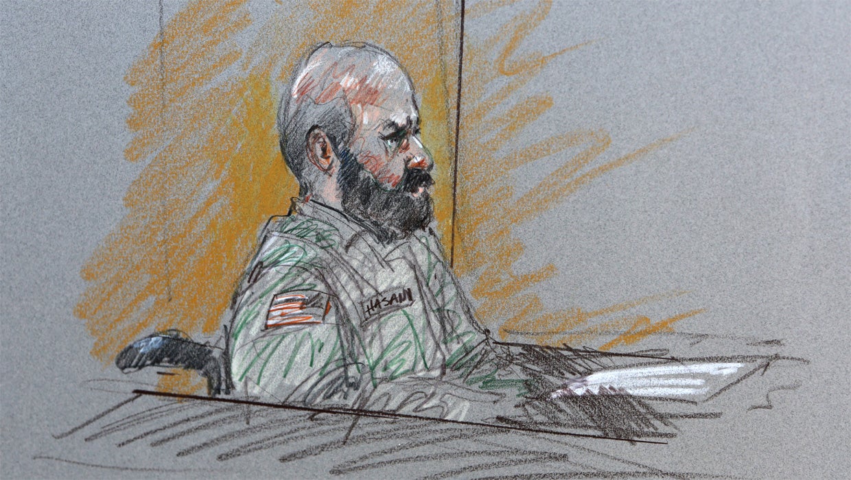 Nidal Hasan argues with defense lawyers over death penalty - CBS News