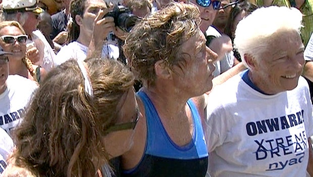 Diana Nyad completes historic swim from Cuba to Florida - CBS News