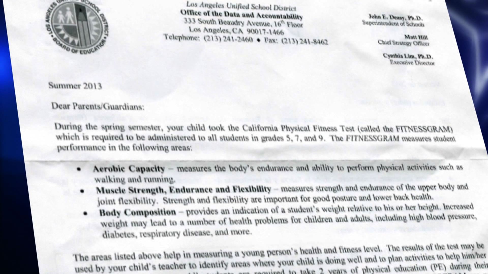 "Fat letters" outrage some California parents - CBS News