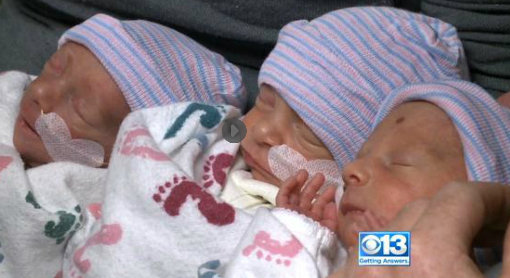 Three of a kind: Identical triplets born in California - CBS News