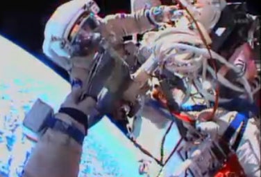 Spacewalk begins to install Earth-view cameras on space station - CBS News