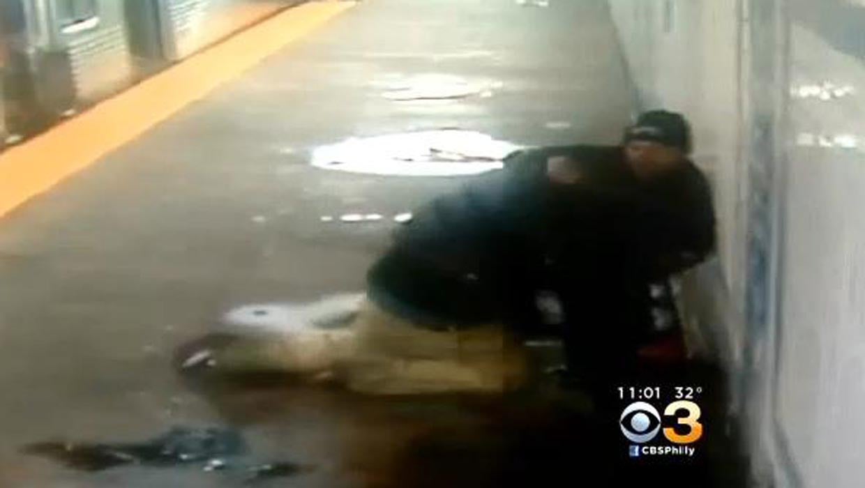 Surveillance video captures intense fight between suspect and ...