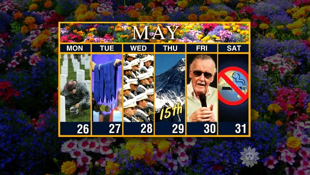 Calendar: Week of May 26 - CBS News