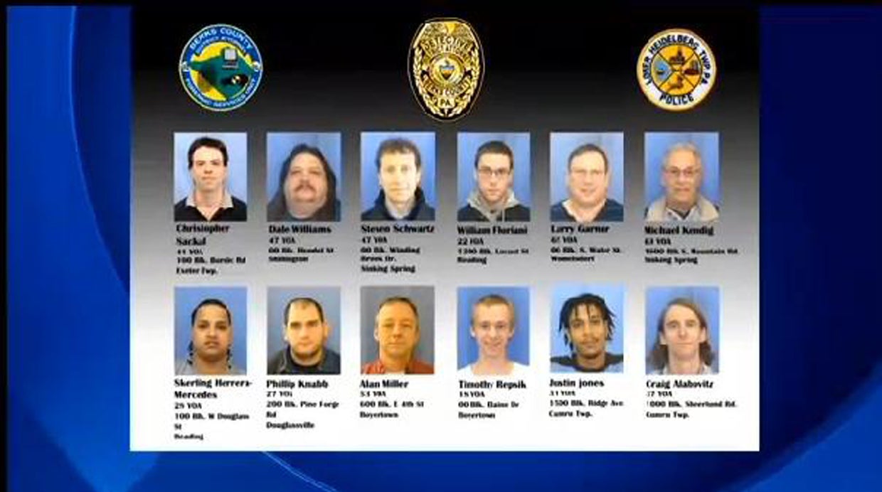 Berks County, Pennsylvania police arrest 13 during chld pornography ...