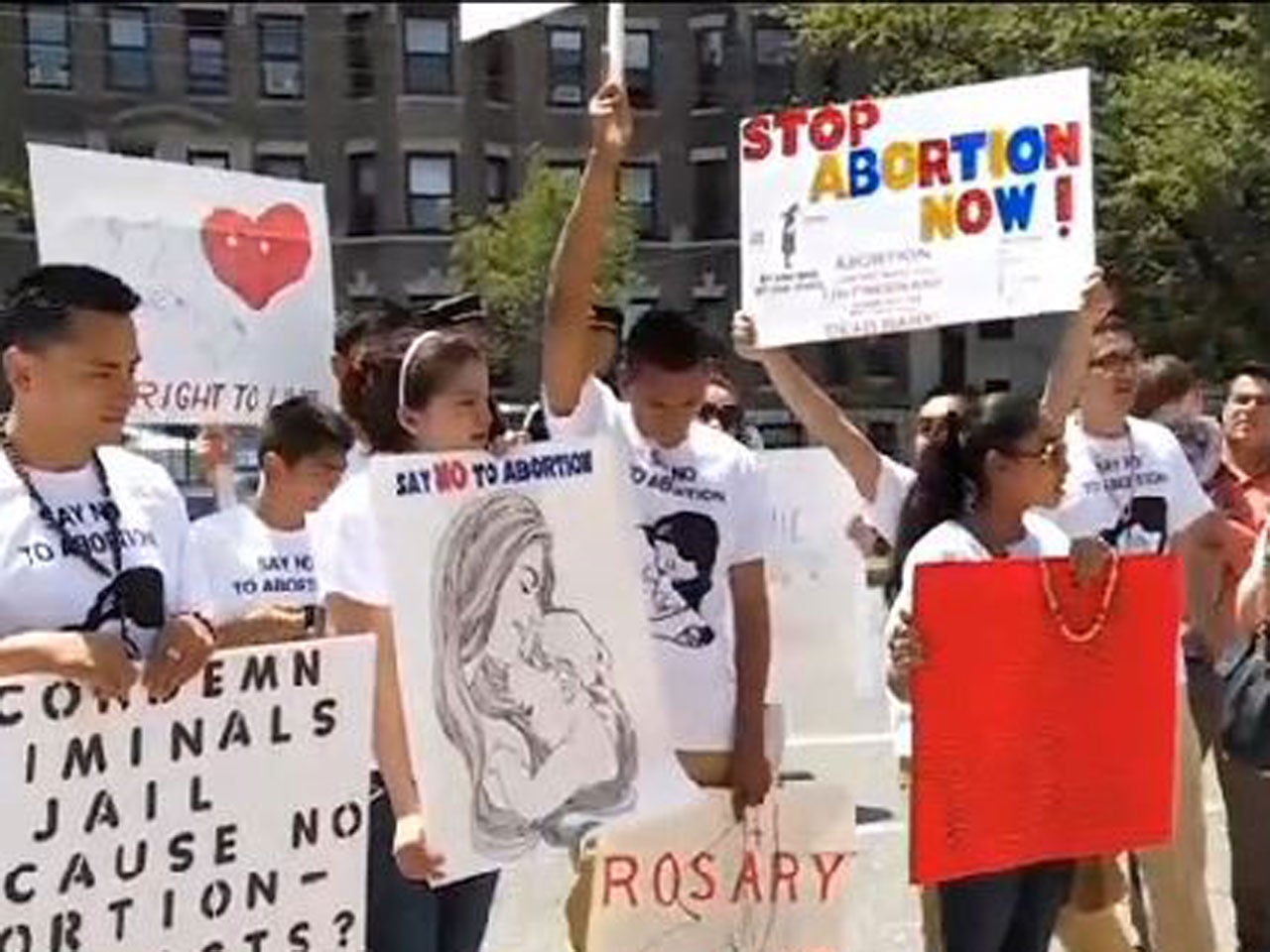 Anti-abortion protesters take advantage of Supreme Court ruling - CBS News
