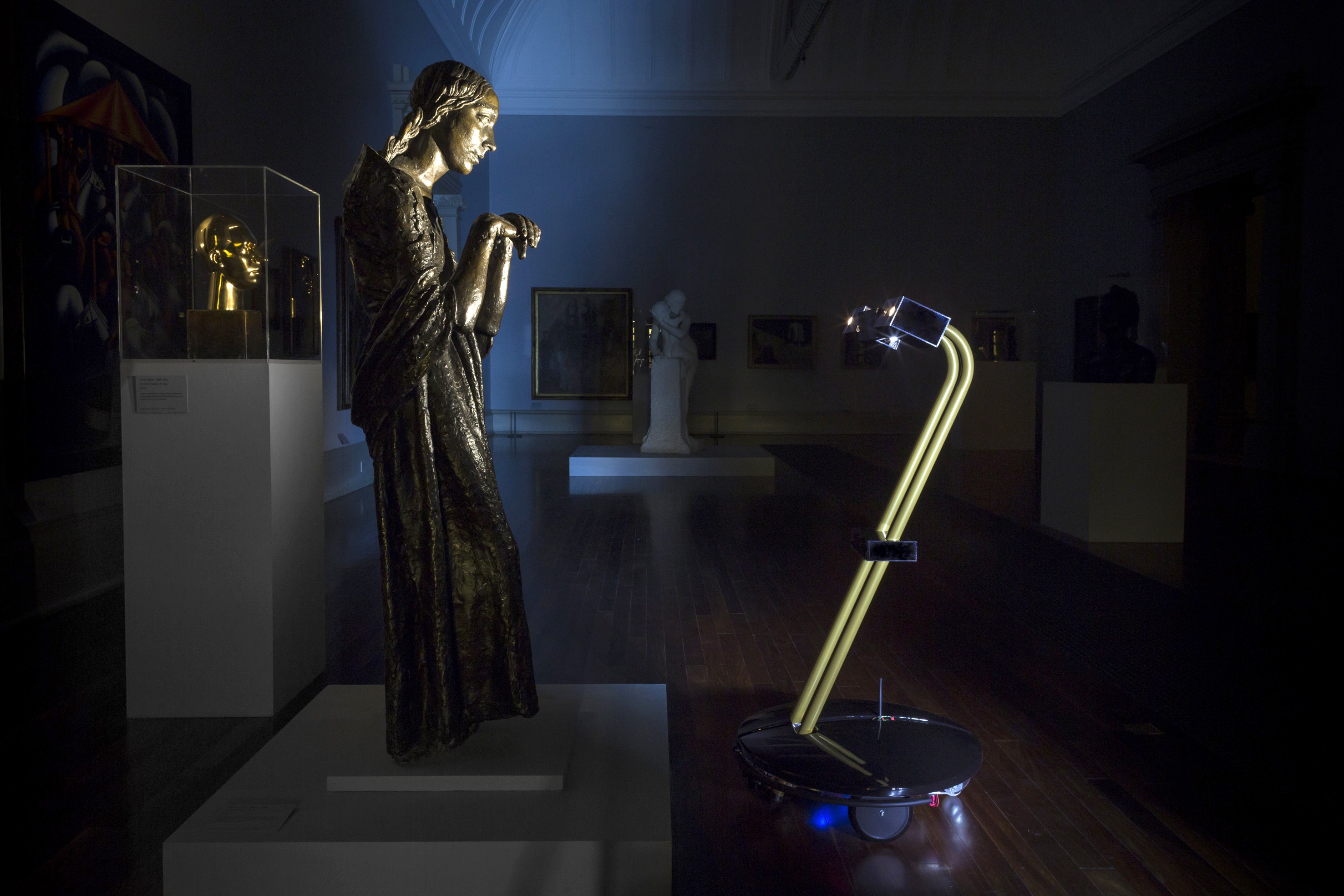 Camera-equipped robots roam London gallery, at whim of online art ...