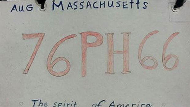 Driver caught with fake Massachusetts license plate, wrote it herself ...