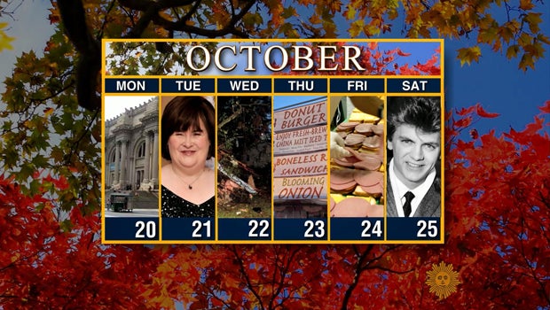 Calendar: Week of October 20 - CBS News
