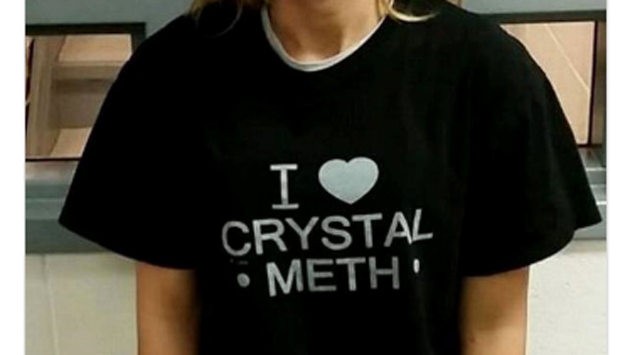 "I love crystal meth": Suspect's t-shirt makes a statement in drug bust ...