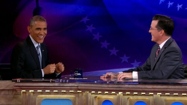 President Obama's "The Colbert Report" appearance gets big laughs - CBS ...