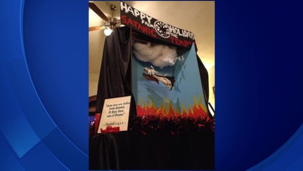 Woman arrested after damaging "Satanic" display at Florida capitol in ...