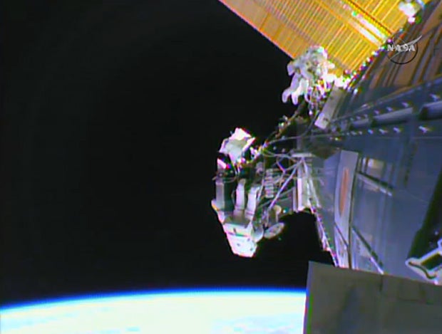 Second spacewalk advances space station upgrades - CBS News