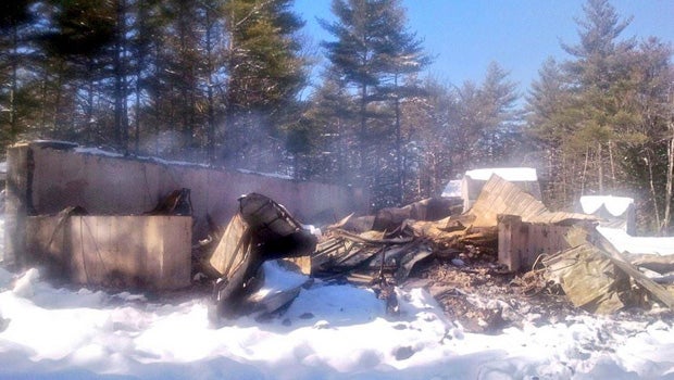 Maine home burns to ground due to unplowed driveway - CBS News